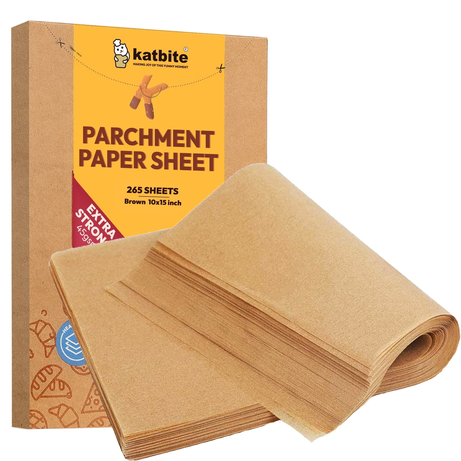 Katbite Parchment Paper Sheets 10x15 inches 265pcs Heavy Duty ...
