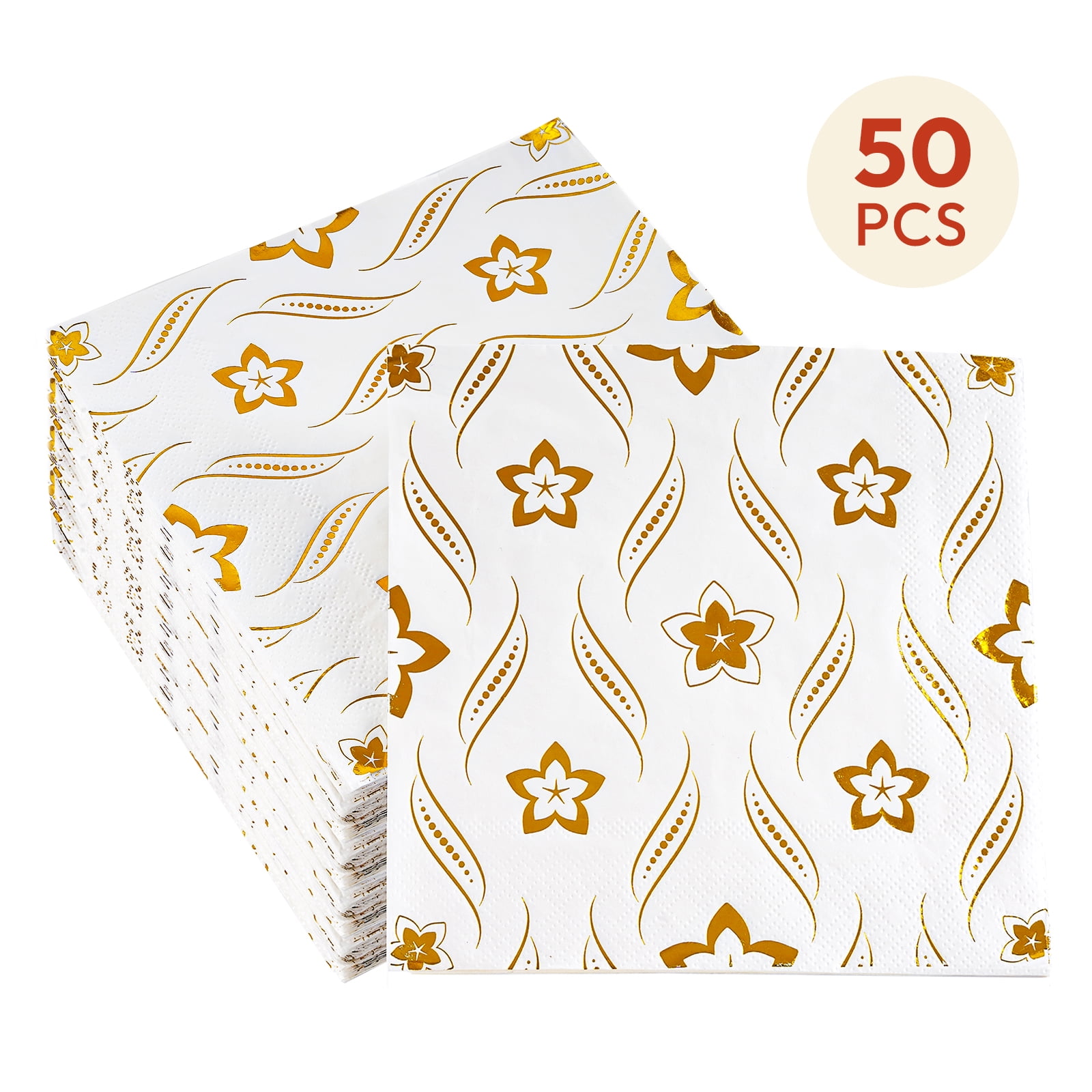 Katbite Disposable Paper Napkins,6.5x6.5 inch,50 Count, White - Walmart.com