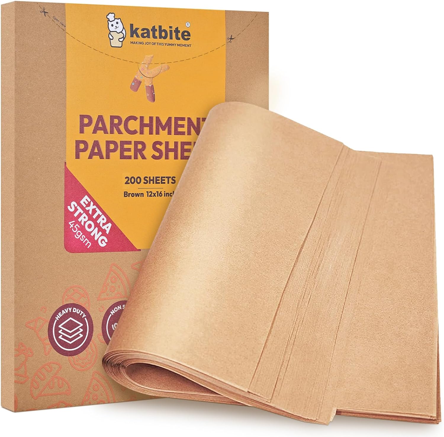 Katbite 120Pcs 8x12 inches Heavy Duty Parchment Paper Sheets for Baking ...
