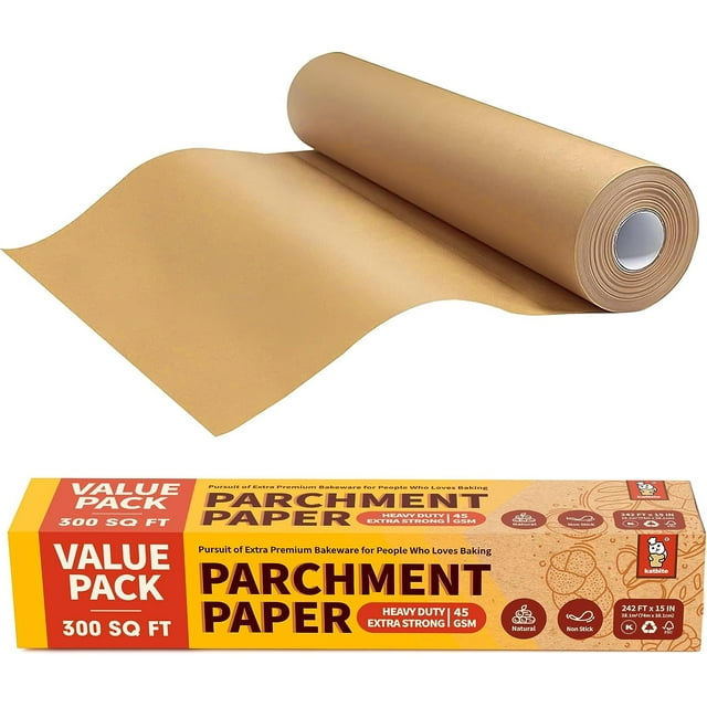 Katbite Parchment Paper Roll 15 in x 242 ft - 300 Sq Ft with Cutter ...