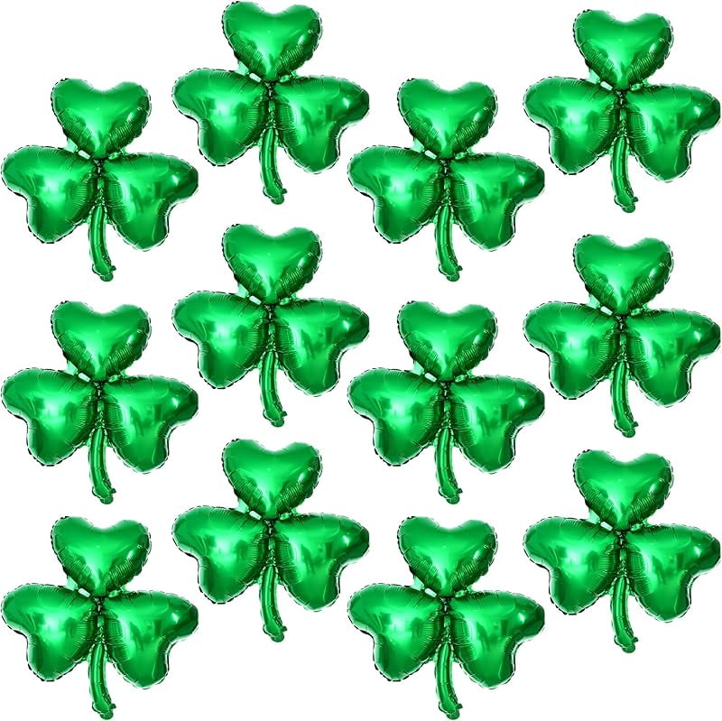 KatchOn, 12 Pcs St Patricks Day Shamrock Balloons - 18 Inch, Shamrock ...