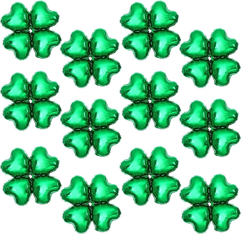 KatchOn, 12 Pcs St Patricks Day Shamrock Balloons - 18 Inch, Shamrock ...