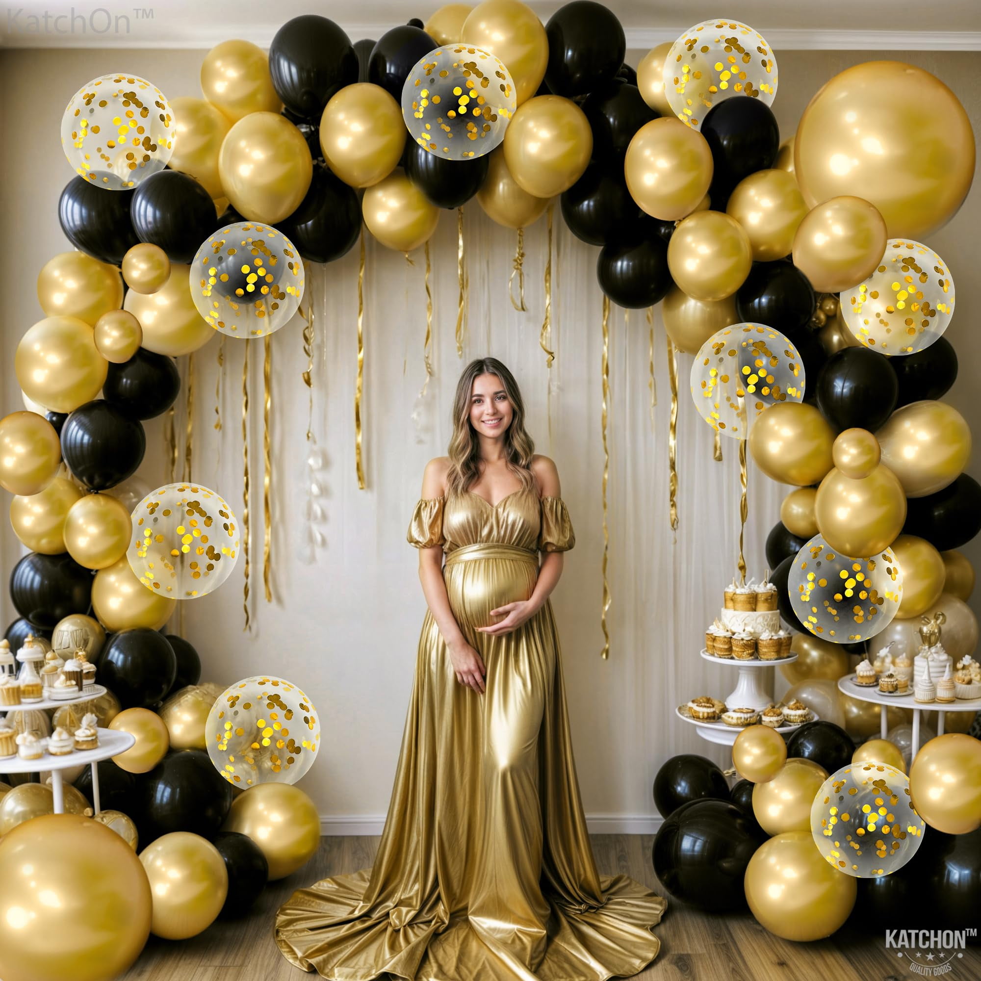 KatchOn, and AJH3 Gold Balloon Arch Kit - 120 and Gold Party ...