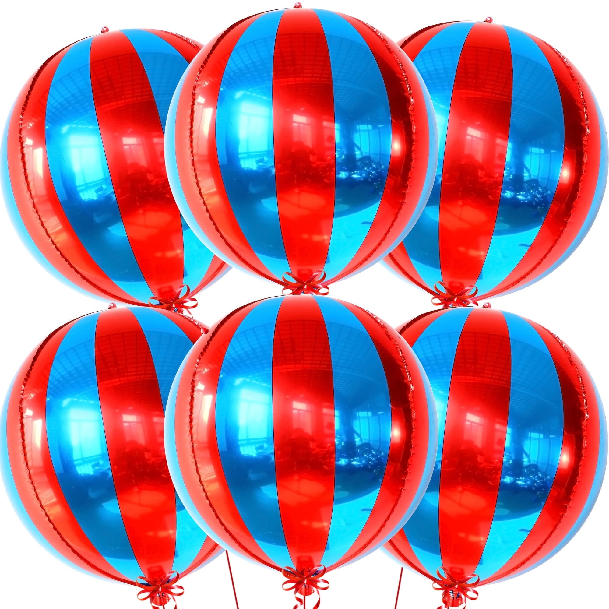 KatchOn Big, Red and Blue Carnival Balloons - Pack of 6, Circus ...