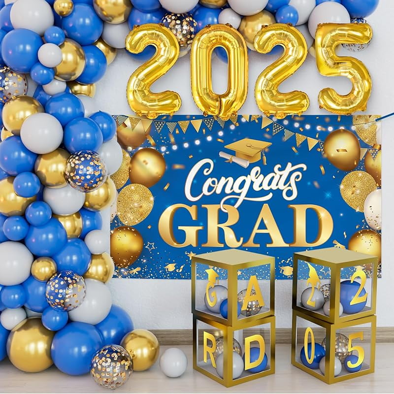KatchOn, Black and Gold Graduation Decorations 2025 - Huge, Pack of 112 ...