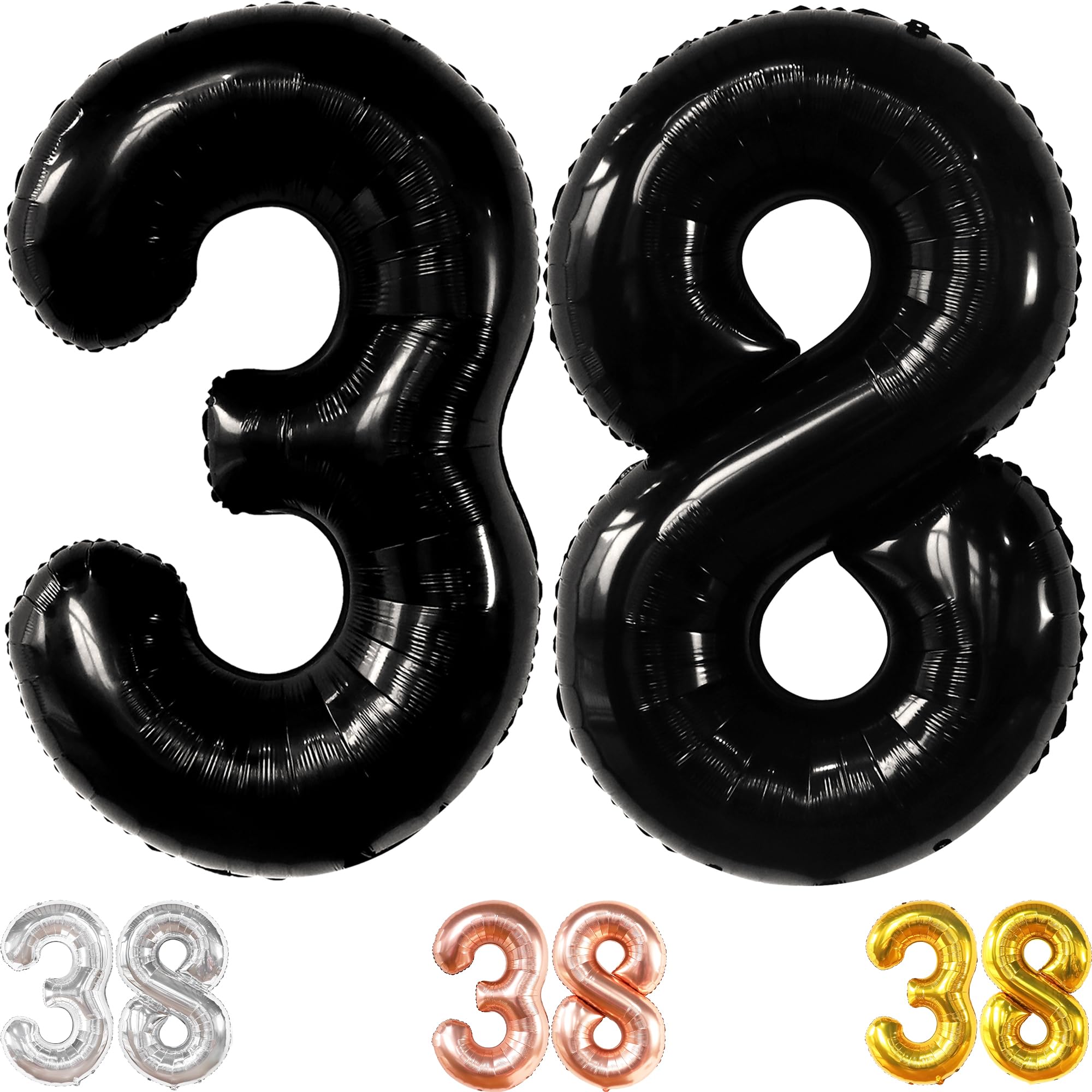 KatchOn, Giant Black FEV6 38 Balloon Numbers - 40 Inch | Mylar Number ...
