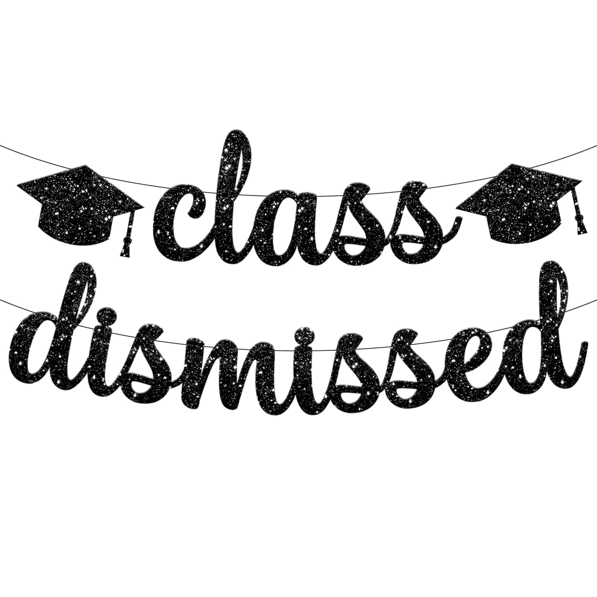 KatchOn, Glitter Class Dismissed Banner - 10 Feet, Pre Strung, No DIY ...