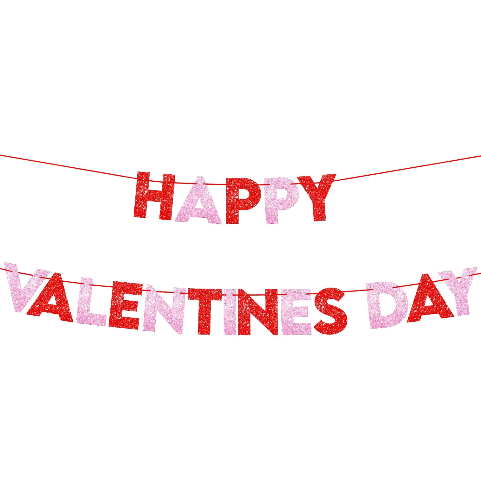 KatchOn, Glitter Happy Valentines Day Banner - 10 Feet, No DIY | Red ...