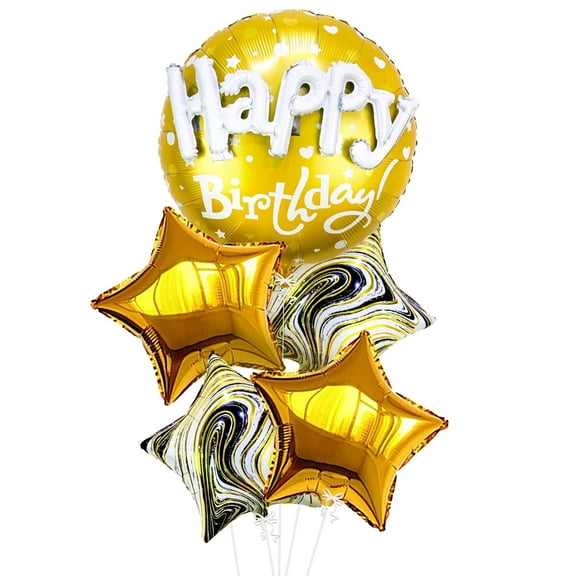 16" 18 Gold Number Balloons 18th Birthday Party Anniversary Foil ...
