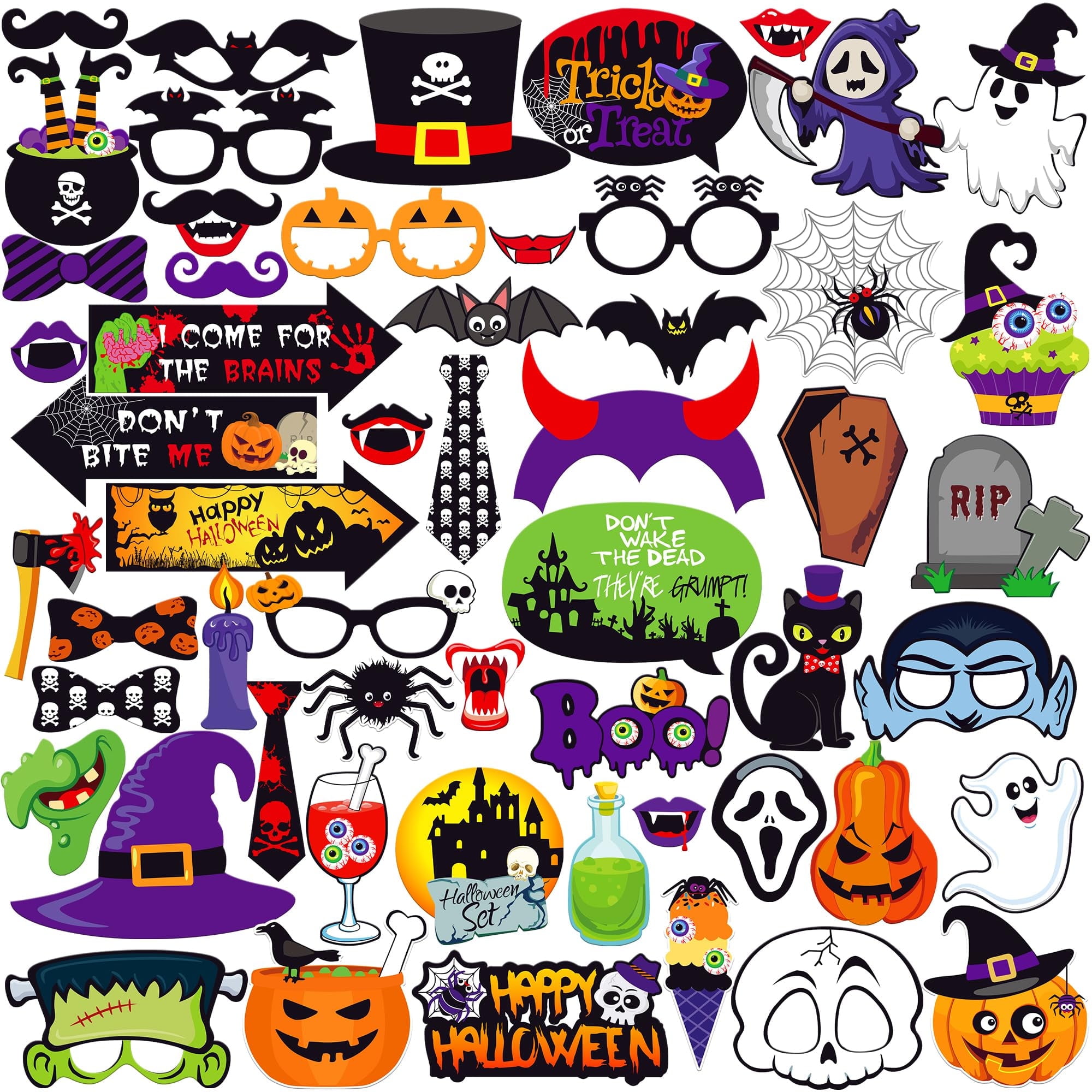 KatchOn, Halloween Photo Booth Props - Large, Pack of 56 | Hocus Pocus ...