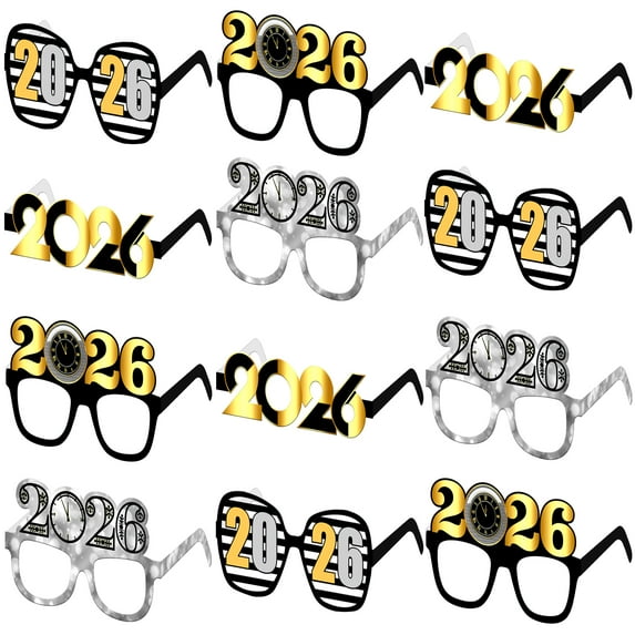 KatchOn, 2026 Glasses New Years Eve - Pack of 12 | New Years Glasses ...