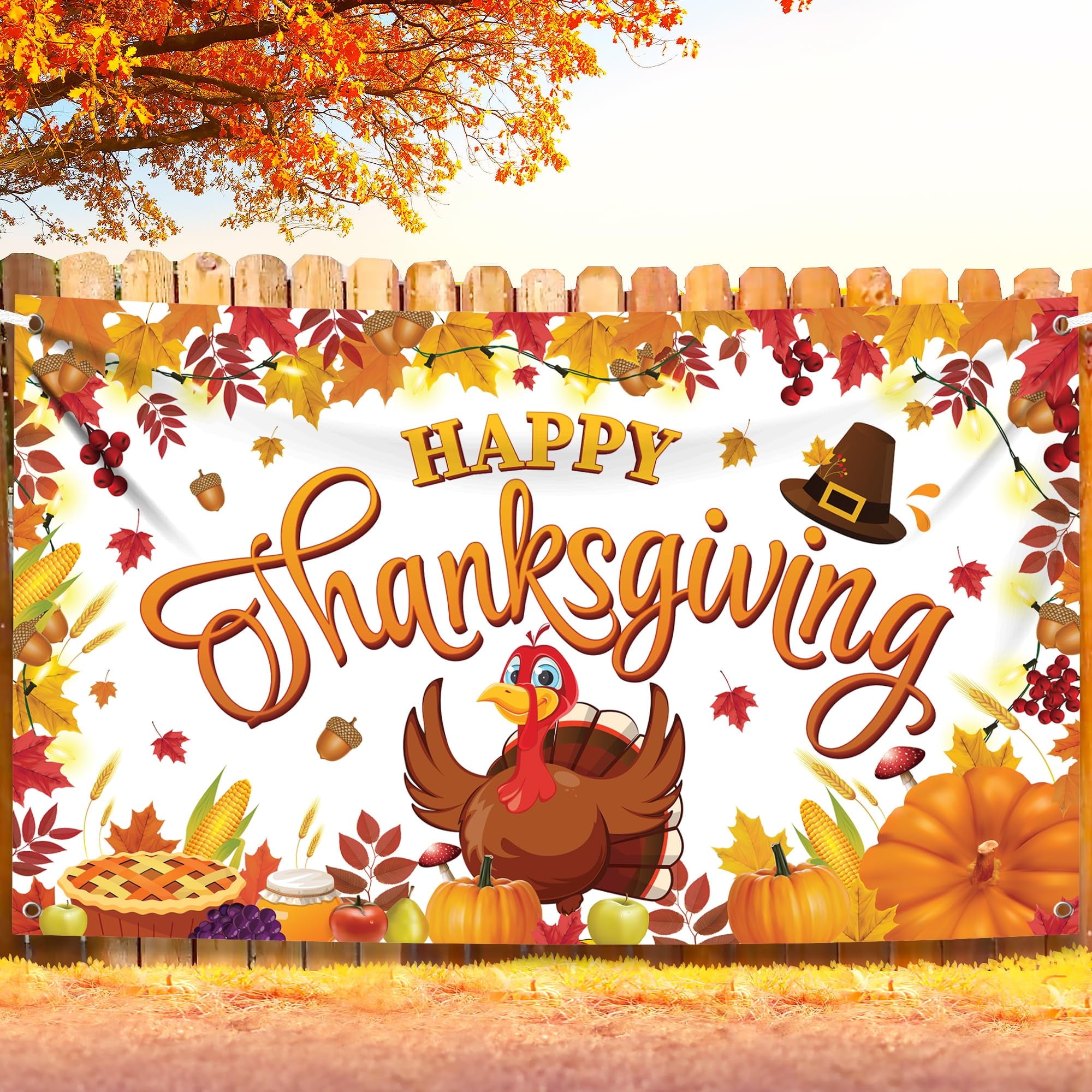 KatchOn, Happy Thanksgiving Banner - XtraLarge, 72x44 Inch | Happy ...