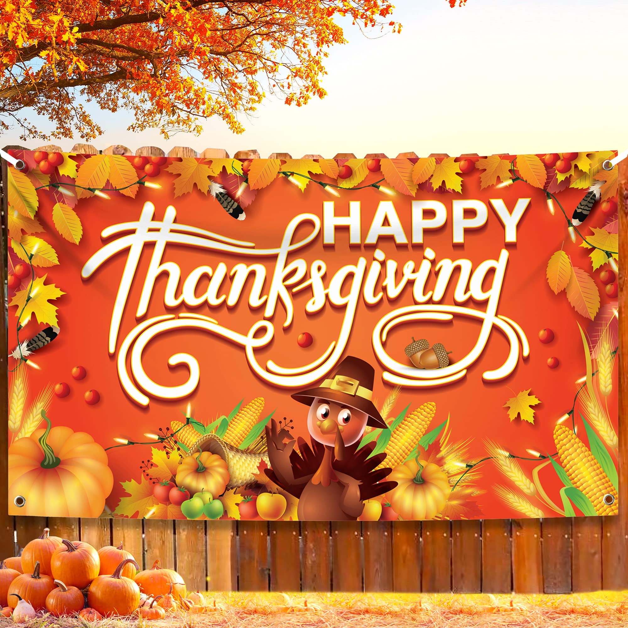 KatchOn, Happy Thanksgiving Banner - XtraLarge, 72x44 Inch | Happy ...