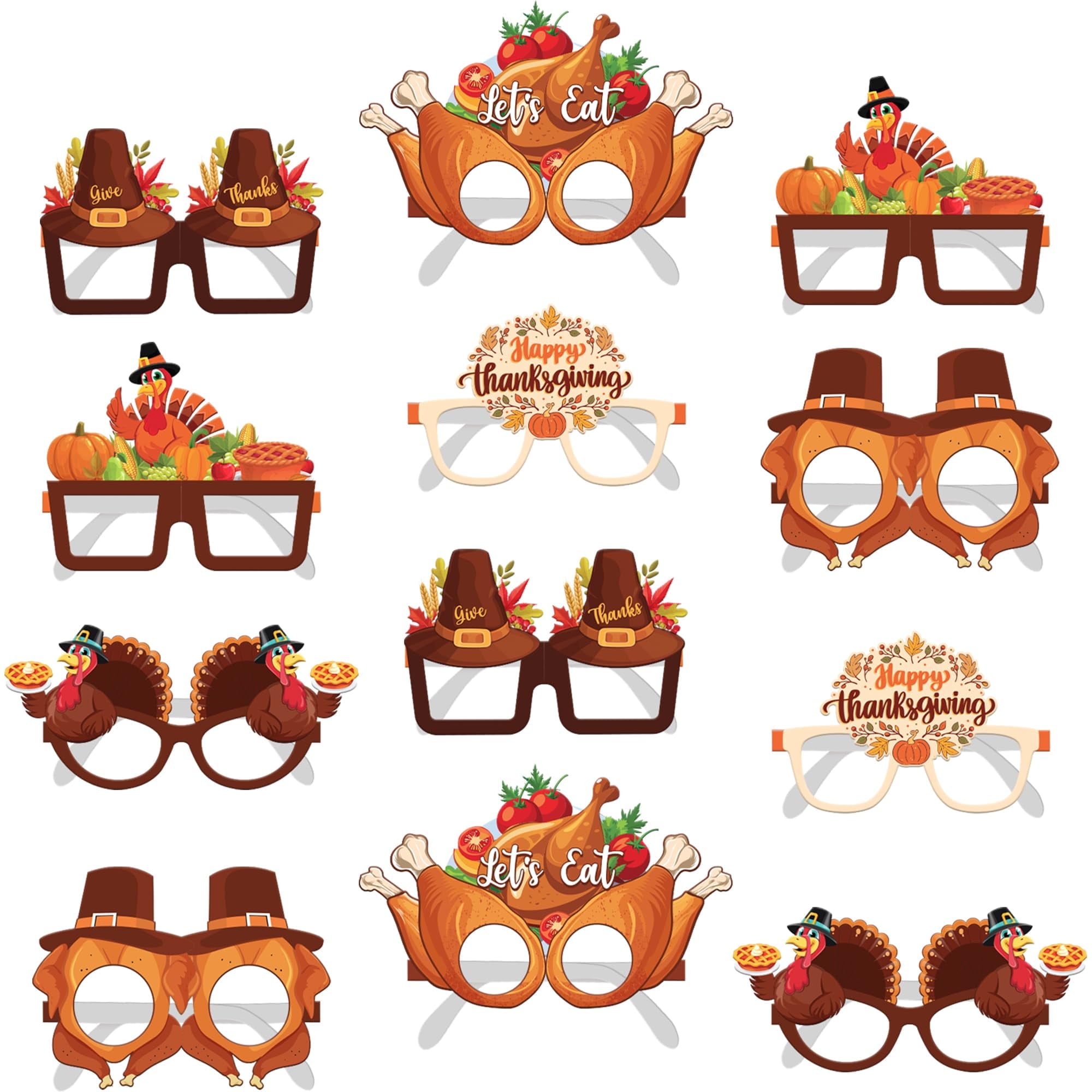 KatchOn, Happy Thanksgiving Glasses - Pack of 12 | Fall Thanksgiving ...