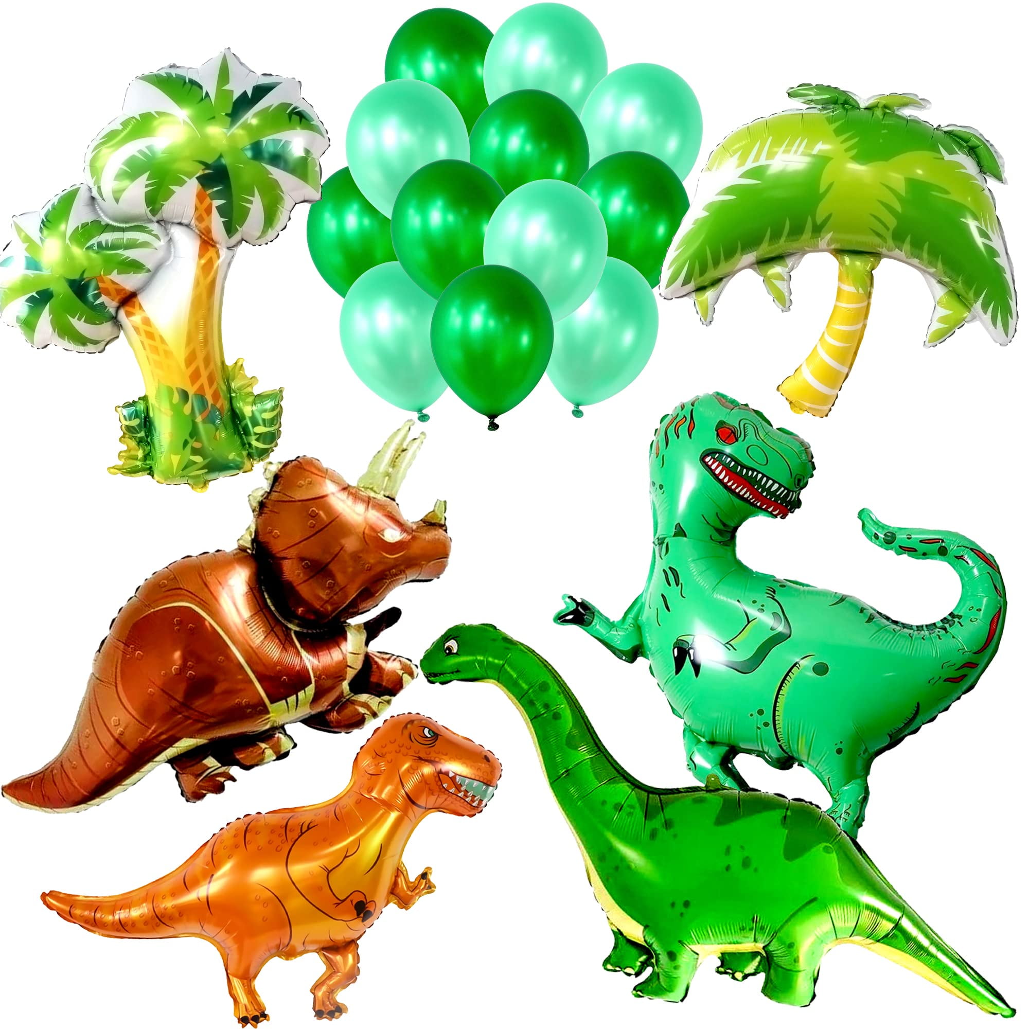 KatchOn, Huge Dinosaur CORNET Balloons Set - 51 Inch, Pack of 18 | Dinosaur Birthday Decorations ...