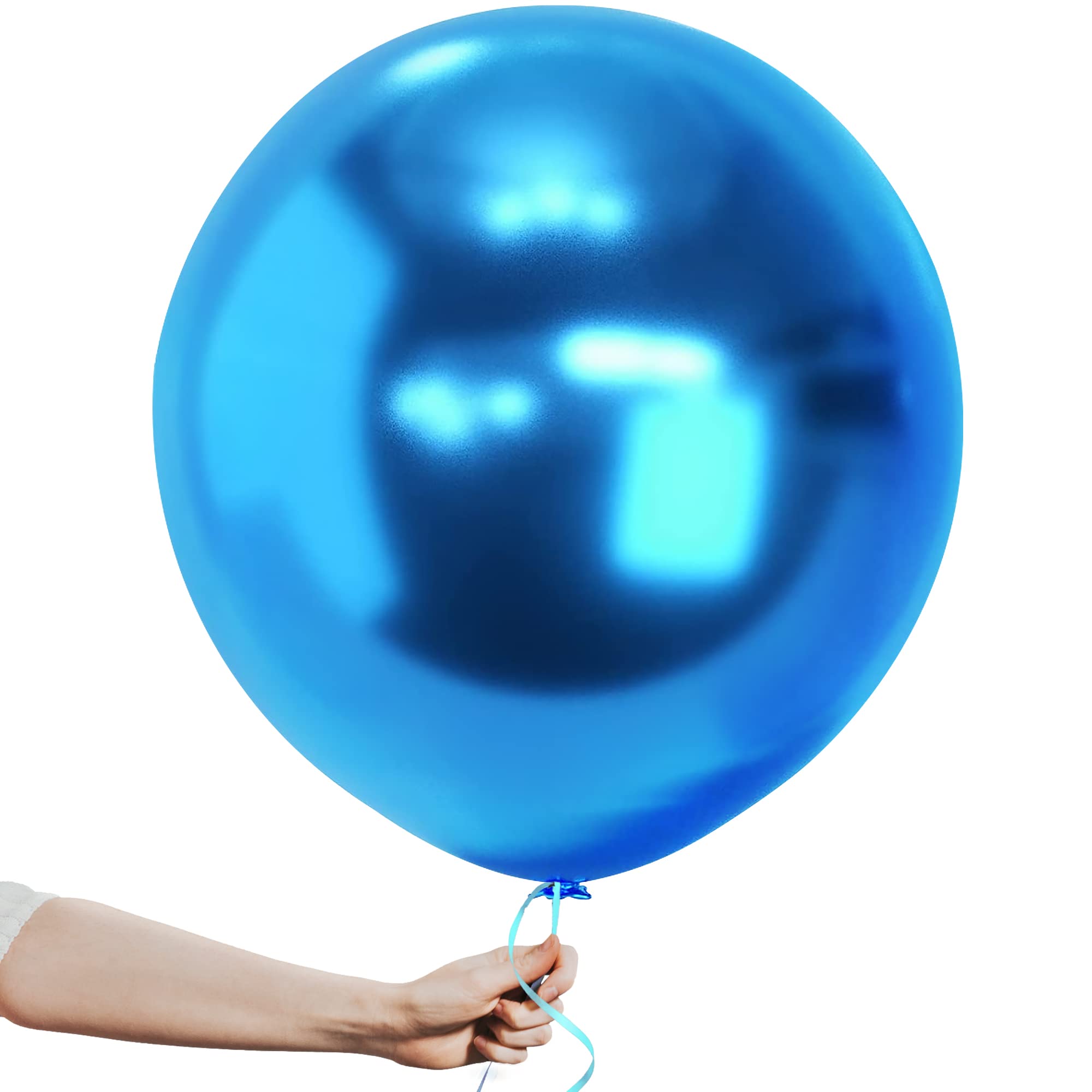 KatchOn, Huge MetallicTRDN Blue Balloons Set - 18 Inch, Pack 10 | Blue ...
