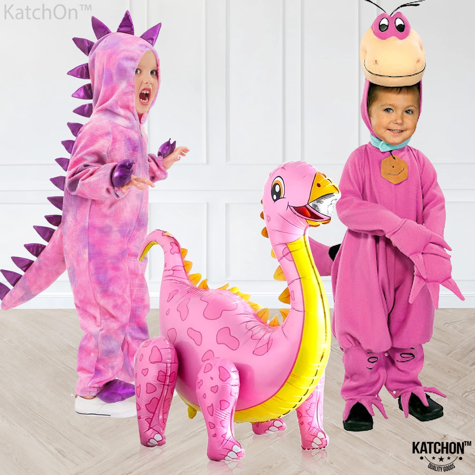 KatchOn, Huge Pink AJH3 Dinosaur Balloon - 35 Inch | 3D Dinosaur ...