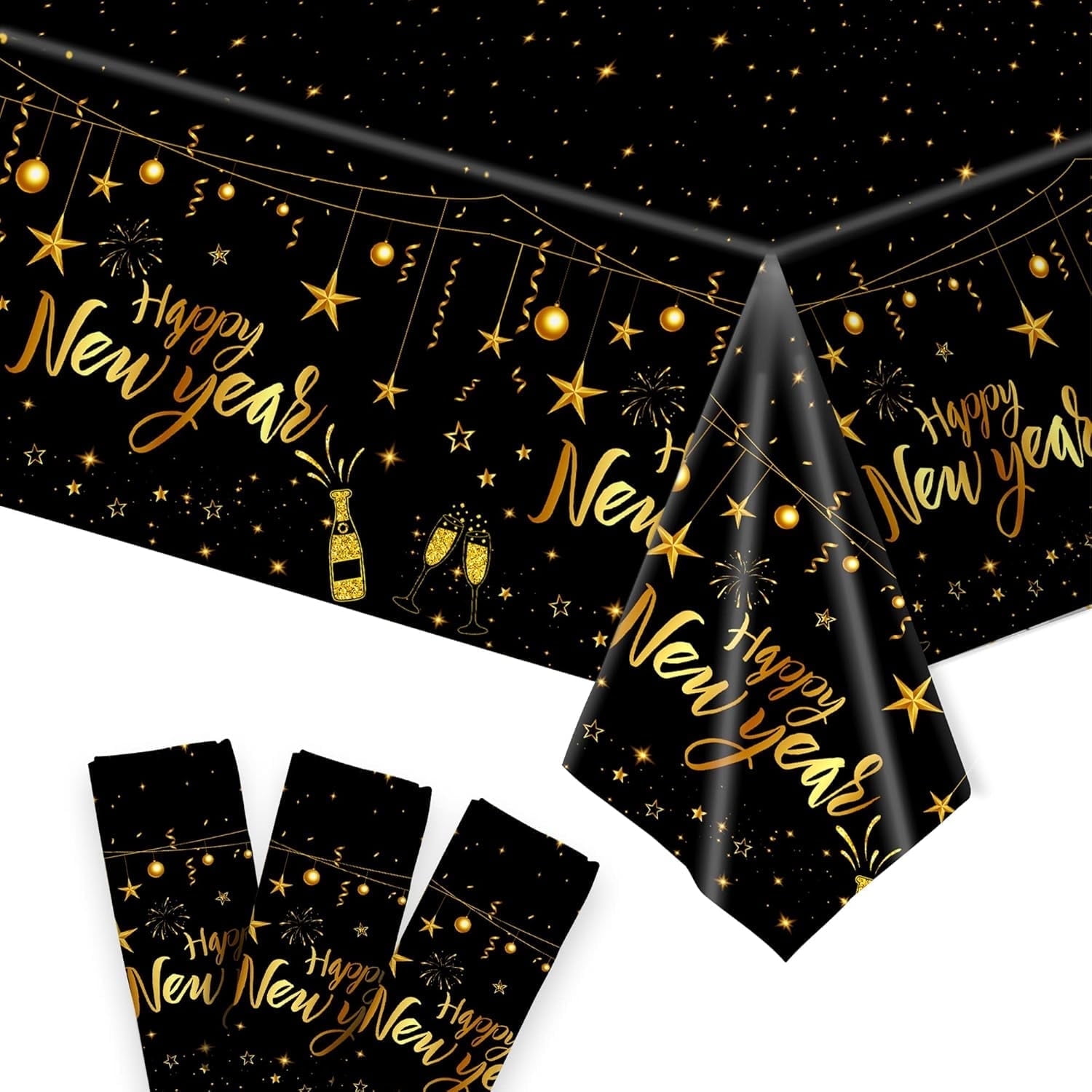KatchOn, Happy New Year Tablecloth, 108x54 Inch, Pack of 3 - Walmart.com
