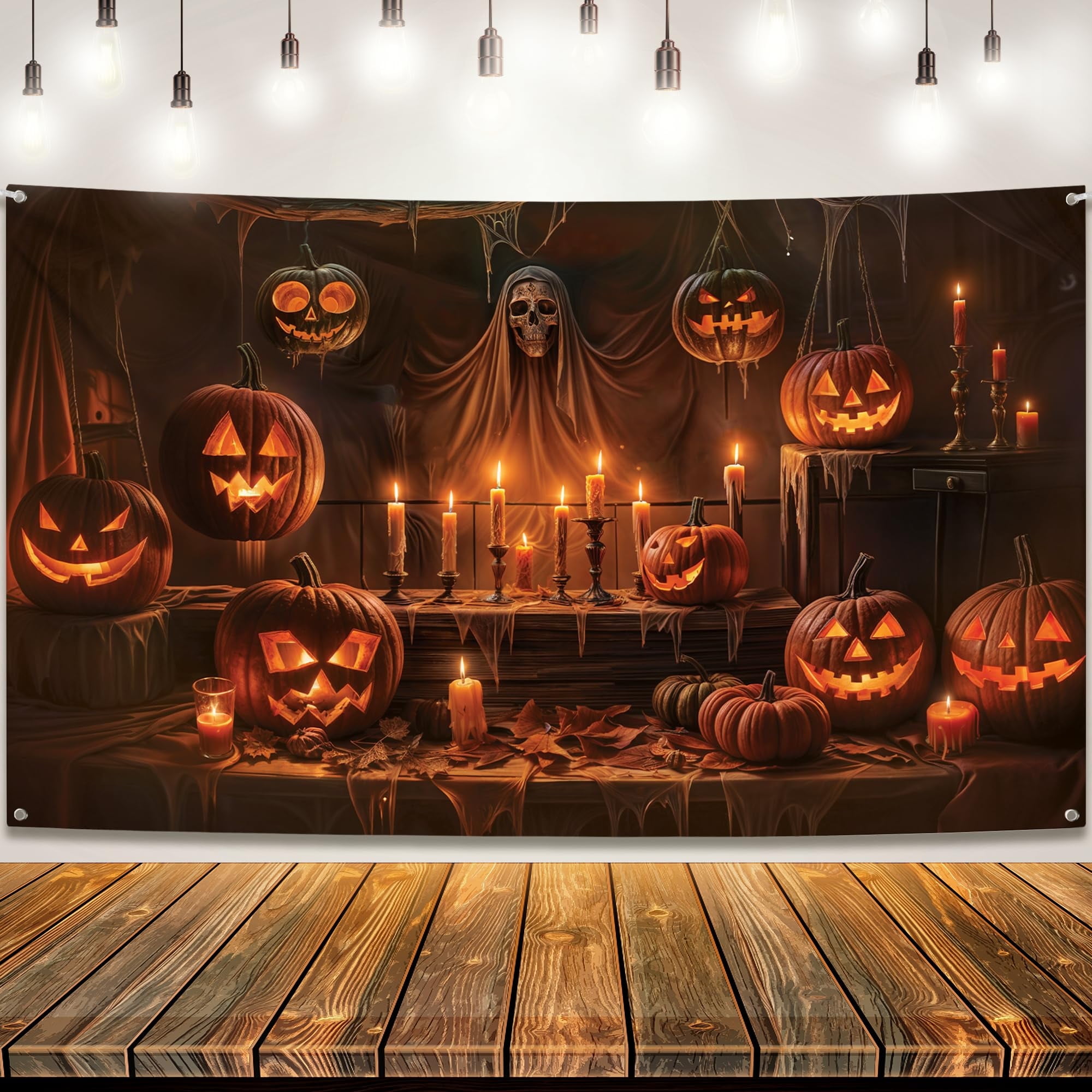 KatchOn, XtraLarge Spooky Halloween Backdrop - 72x44 Inch | Halloween ...