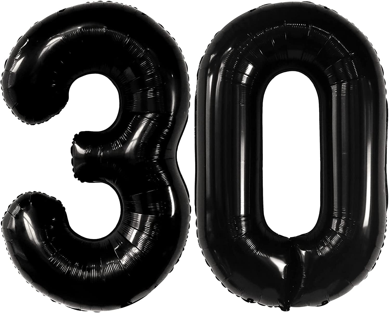 Katchon, Black 30 Balloon Numbers - 40 Inch | Black 30th Birthday ...