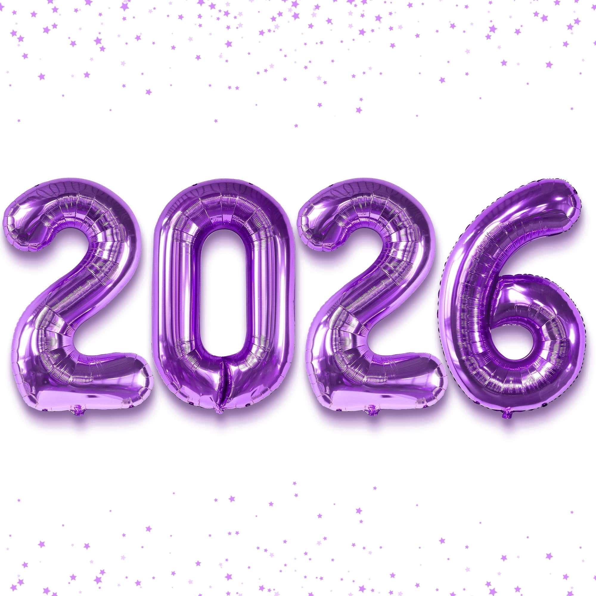 Katchon, Giant Purple 2026 Number Balloons - 42 Inch | Happy New Year ...