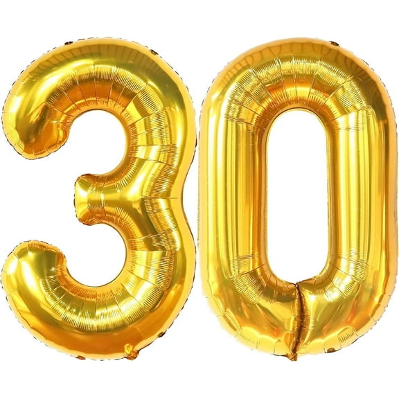 12 Count Premium 40Th Happy Birthday Balloons Shiny Metallic Gold 12 ...