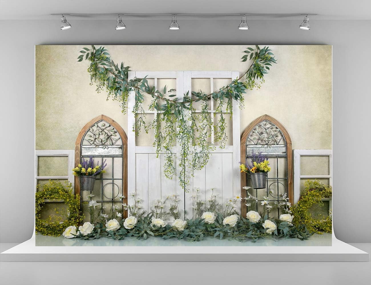 Kate 7X5Ft Spring Backdrops For Photography White Blooming Flowers ...