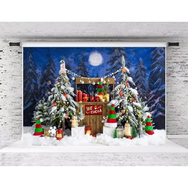 Kate 7x5ft Christmas Backdrop Hot Cocoa Photography Background Pine