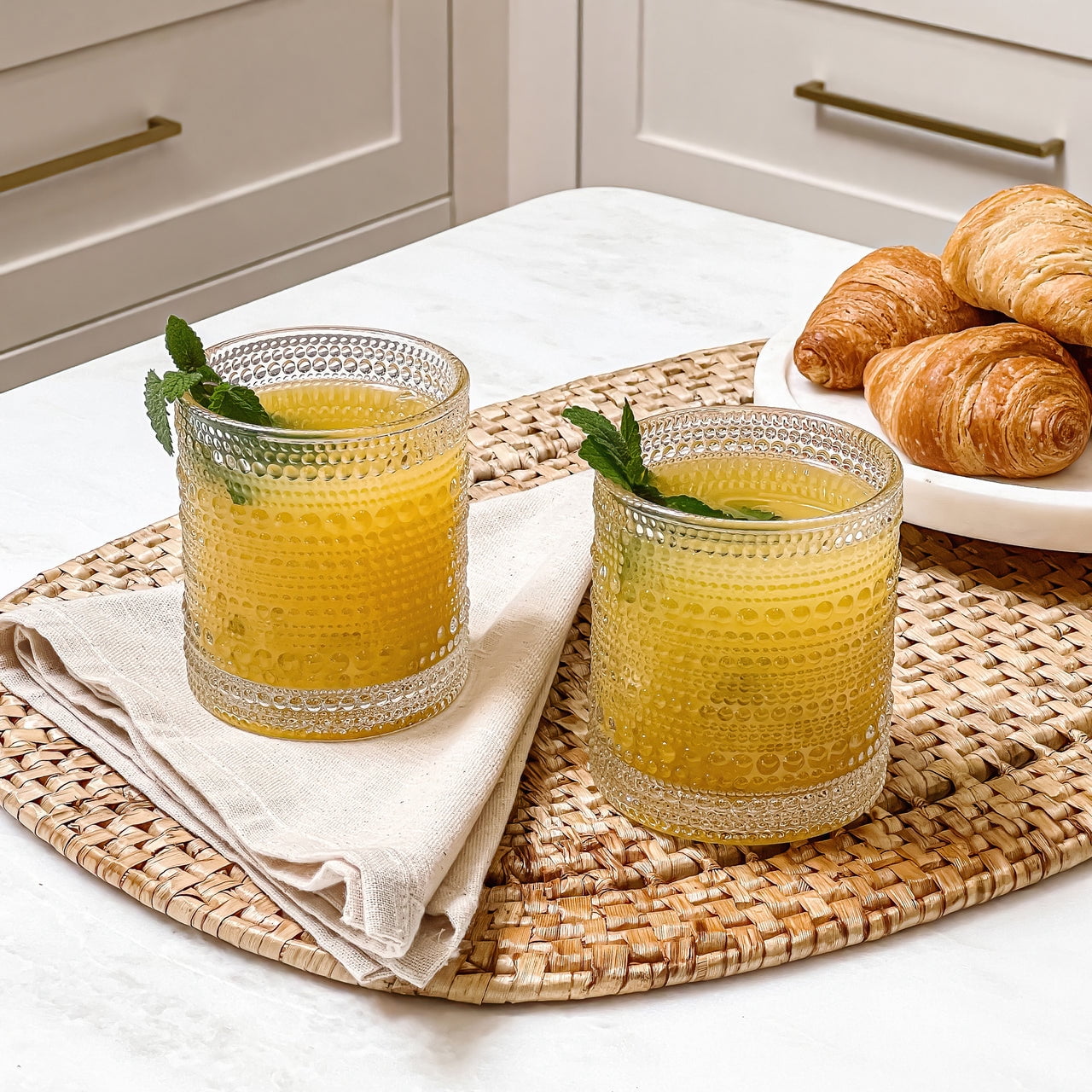 Kate Aspen Clear Hobnail Beaded Drinking Glasses Set of 24, (10 oz ...