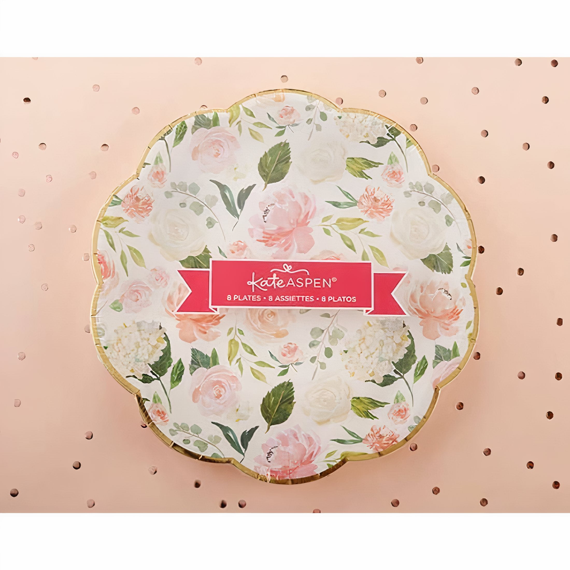 Kate Aspen Floral 9" Paper Plate - Walmart.com