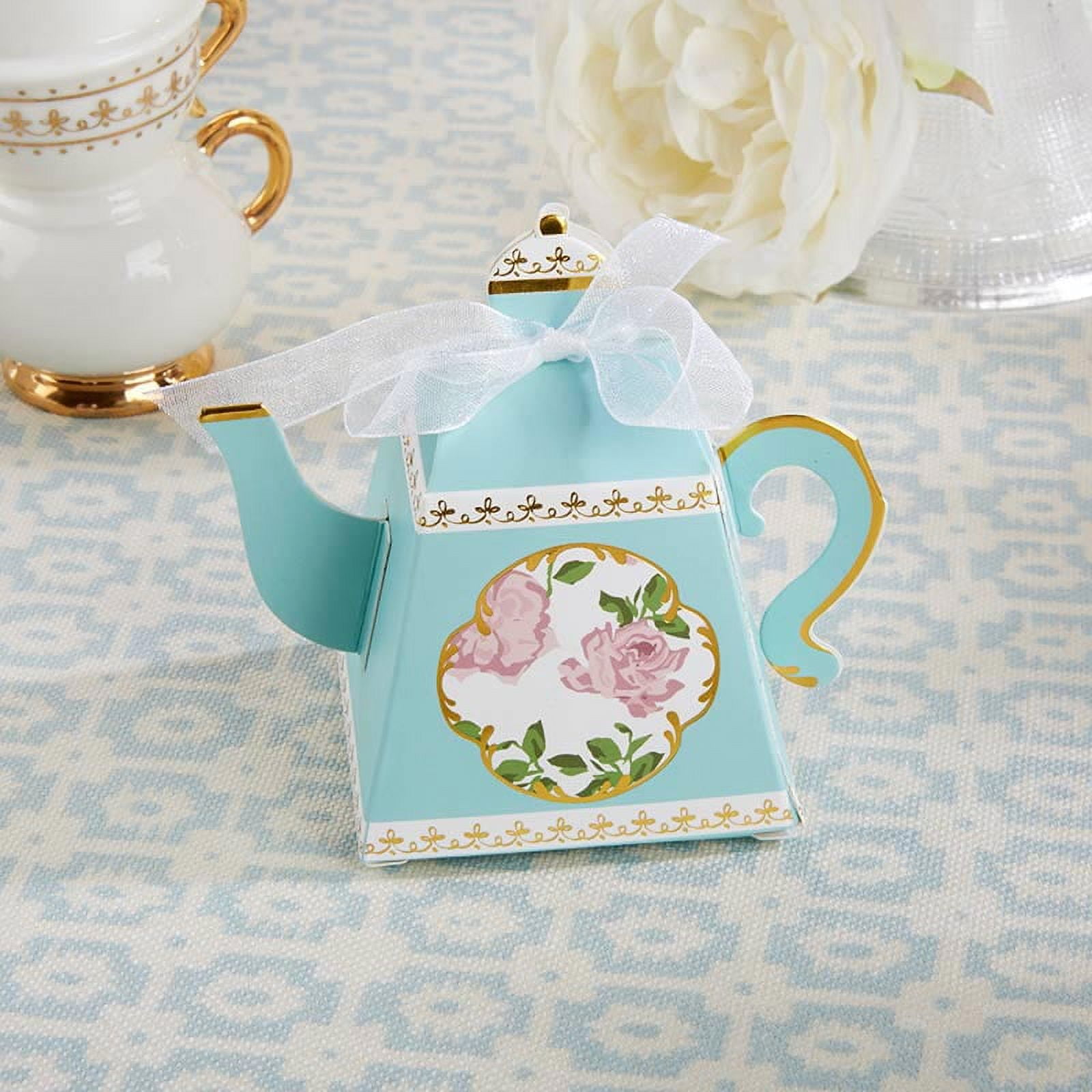 Kate Aspen Teapot Tea Party Favor Box, 48 Pcs Candy Boxes Creative Paper Gift Boxes, Tea Time ...