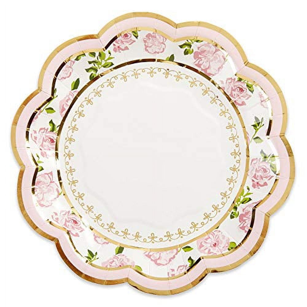 Kate Aspen Vintage Floral .. Tea Party 7 inch .. Pink (Set of 16 ...