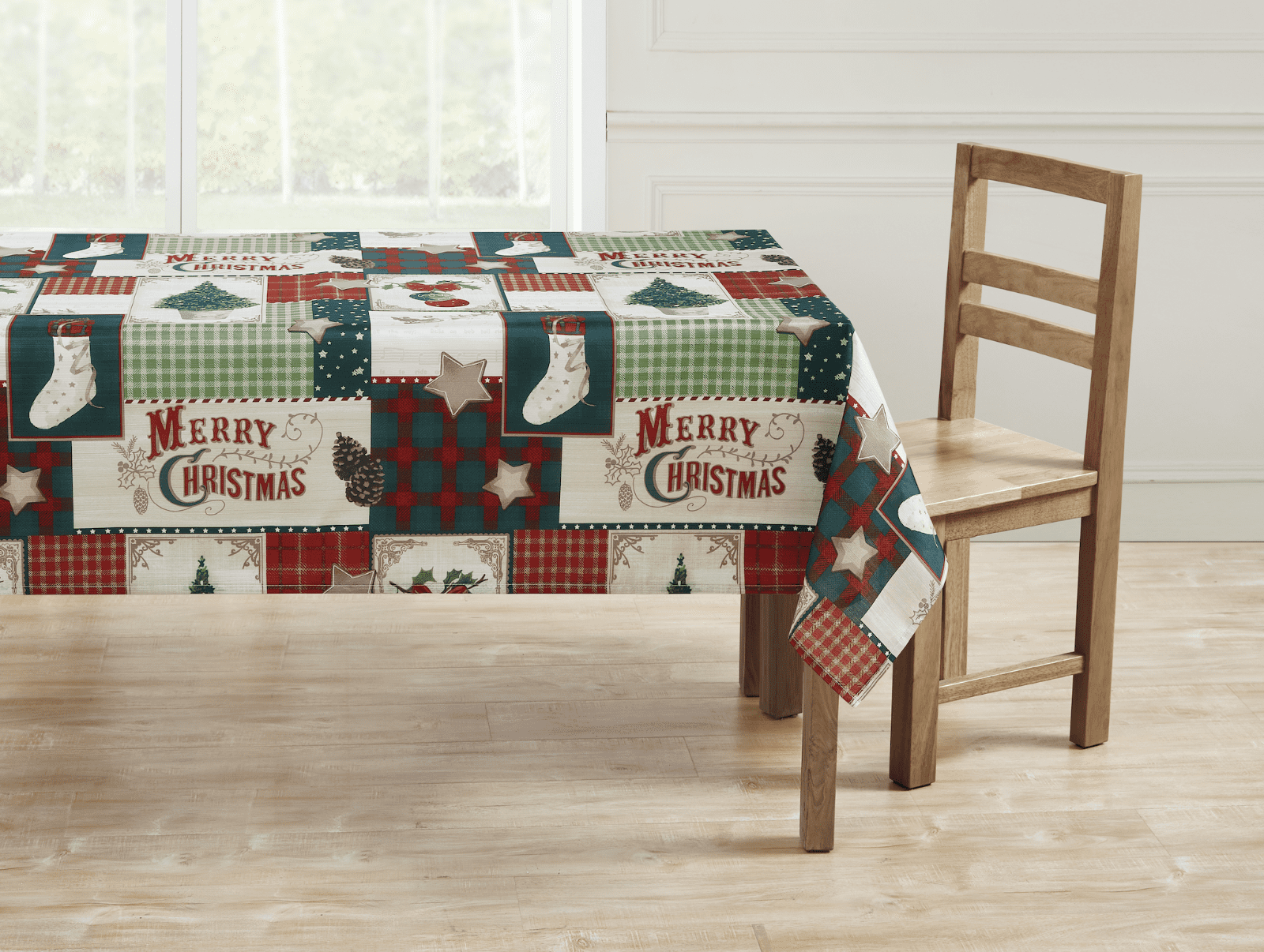 Kate Aurora Holiday Living Plaid Country Farmhouse Merry Christmas ...