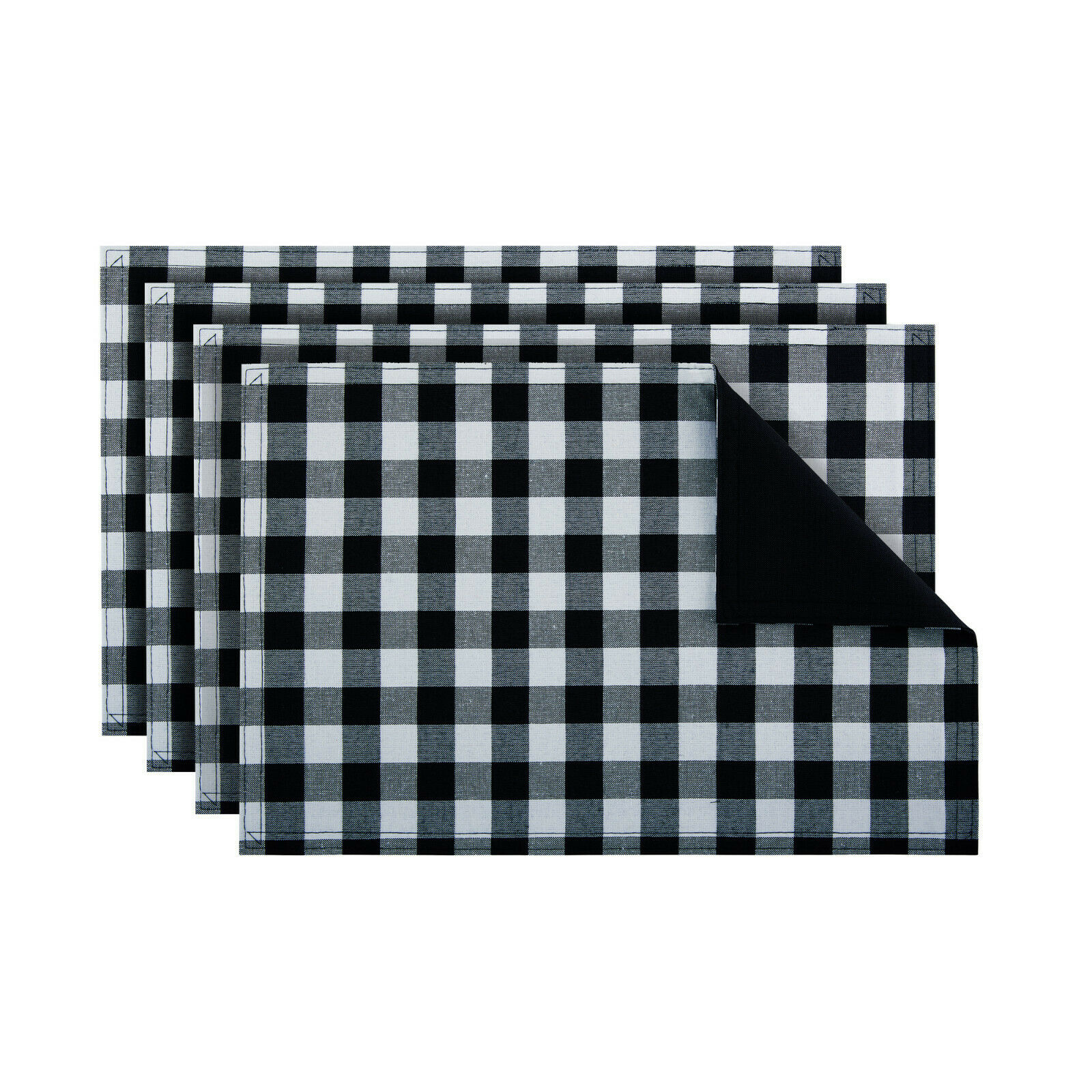 Kate Aurora Living 4 Pack Gingham Plaid Checkered Country Farmhouse ...