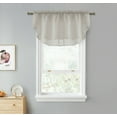 Kate Aurora Living Crystal Sheer Double Layered Rod Pocket Ascot Window ...