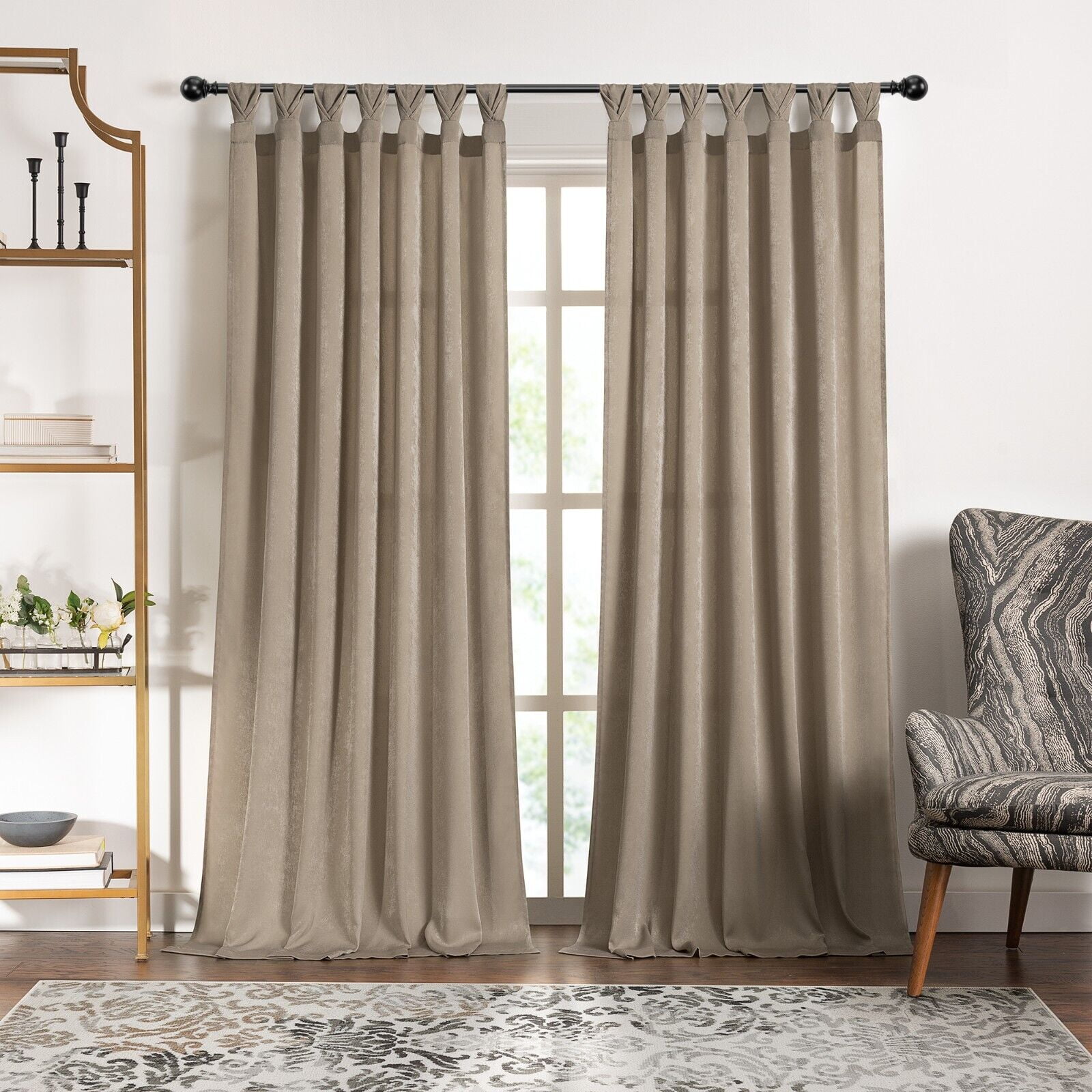 Kate Aurora Bedroom Tulip Tab Top Semi Sheer Curtain Panel - 84 in ...