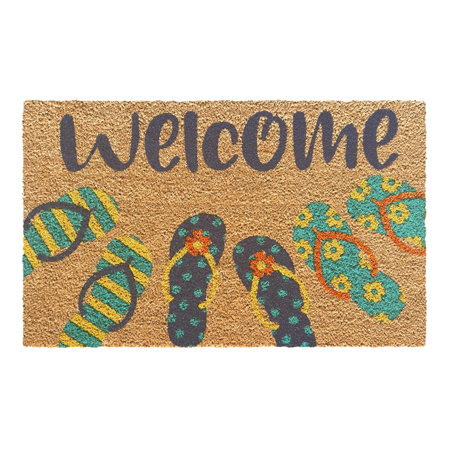 Kate Aurora Welcome Summer Flip Flops Bristled Outdoor Heavy Duty ...