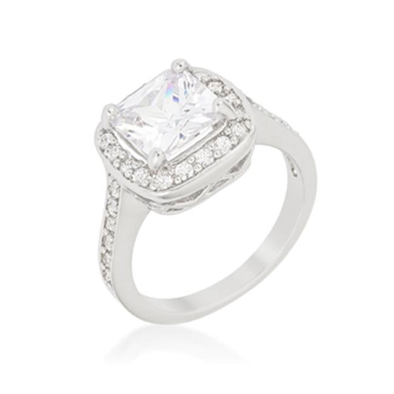 Kate Bissett R08387R-C01-09 Halo Style Cushion Cut Engagement Ring Size ...