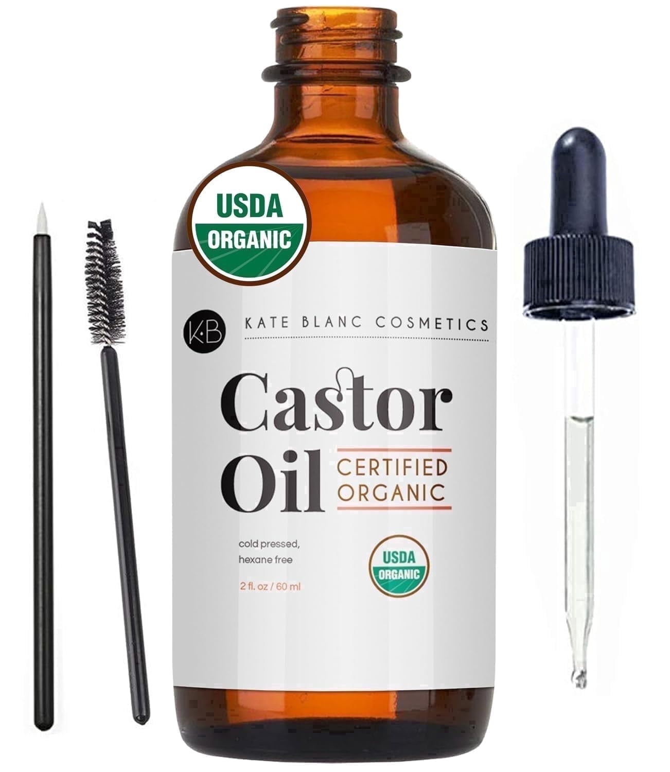 Kate Blanc Cosmetics, Organic Castor Oil for Hair, 2oz - Walmart.com