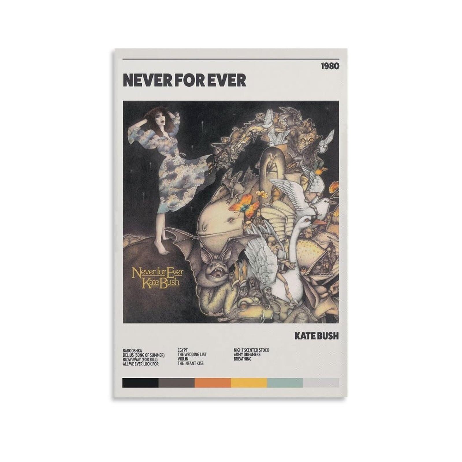 Kate Bush - Never For Ever Poster 01 Canvas Poster Wall Decorative Art ...