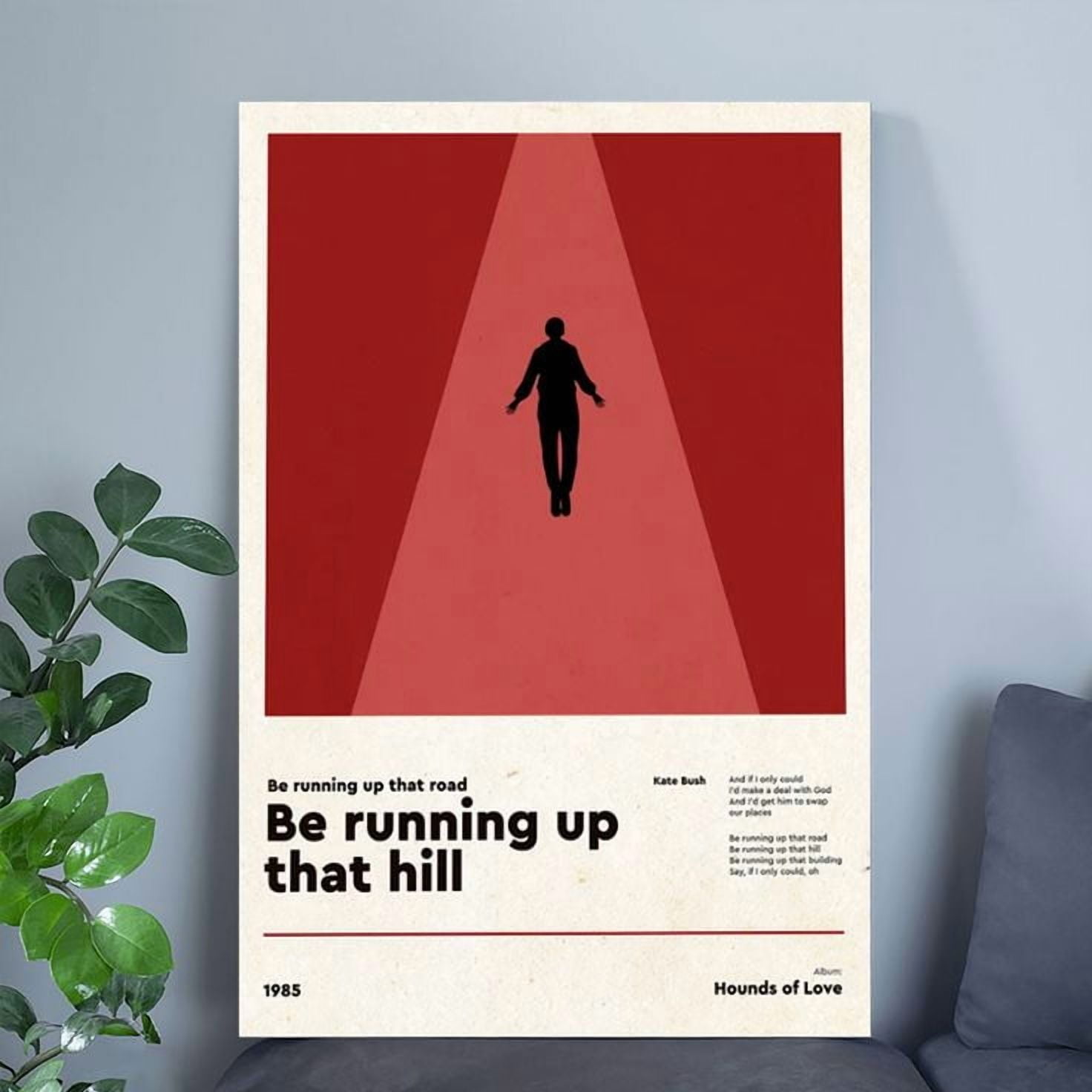 Kate Bush - Running Up That Hill Stranger Things Lyrics Poster Size 24 ...