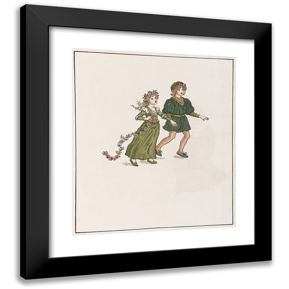 Kate Greenaway 20x23 Black Modern Framed Museum Art Print Titled - The ...