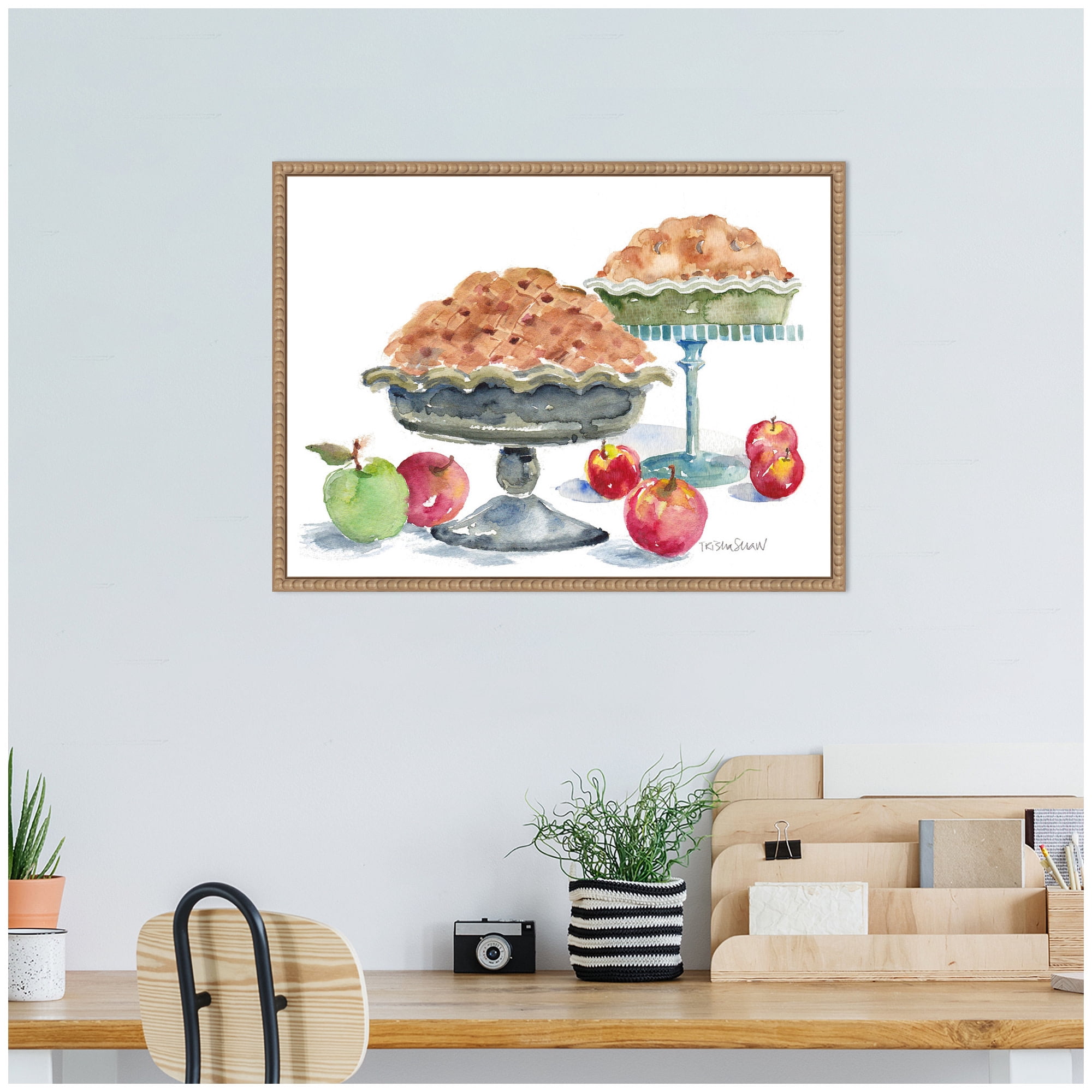 Kate and Laurel 2 Apple Pies With Fruit Framed Canvas Wall Art by ...