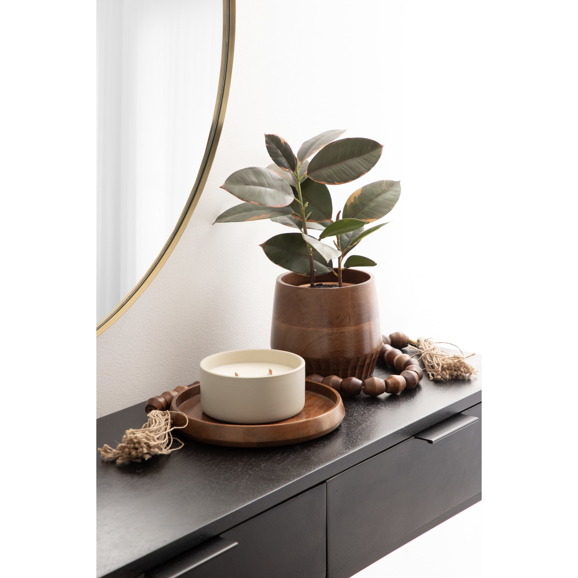 Kate and Laurel Anaya Wooden Three-Piece Decor Accent Set, Walnut Brown ...