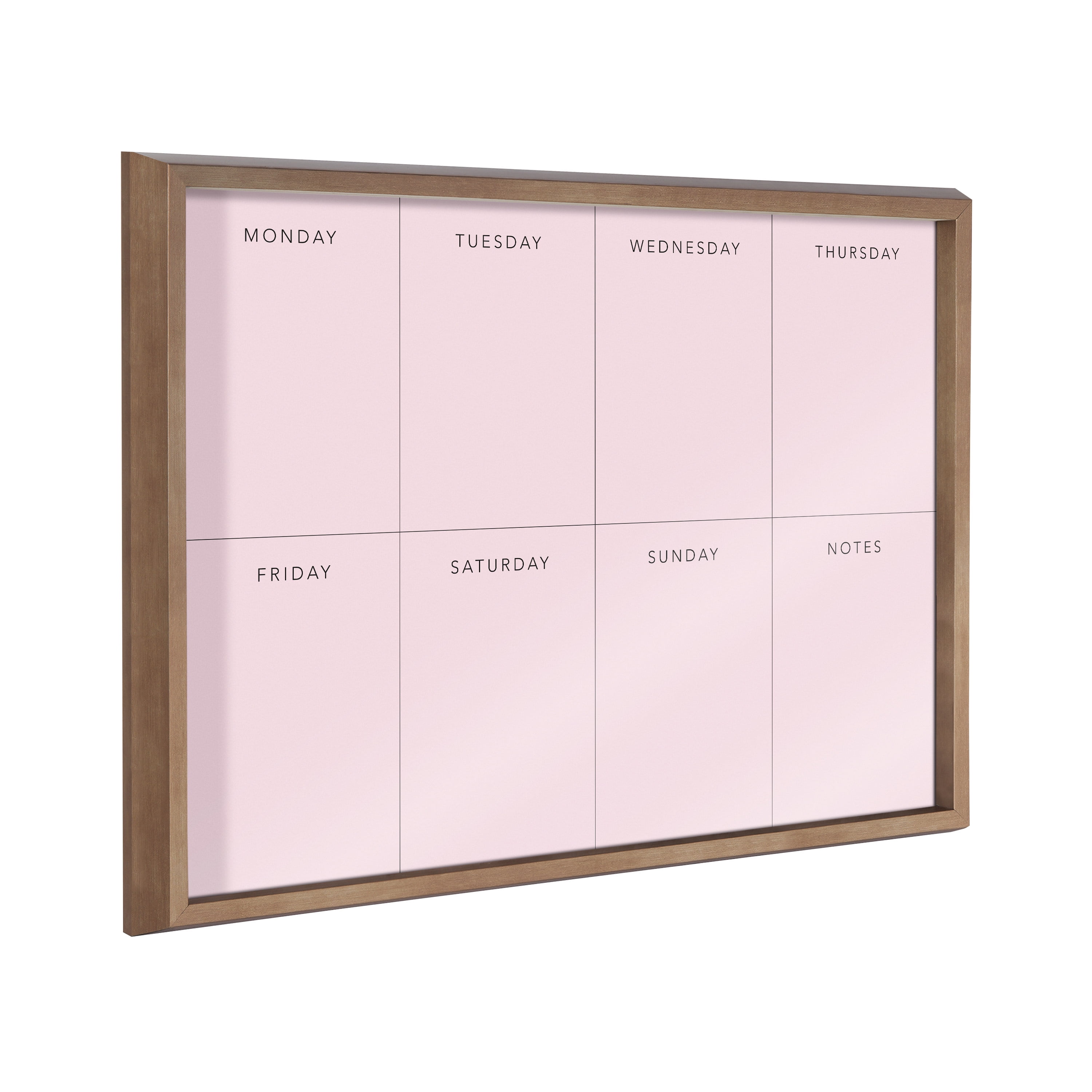 Kate and Laurel Blake This Week Framed Pink Printed Glass Dry Erase ...