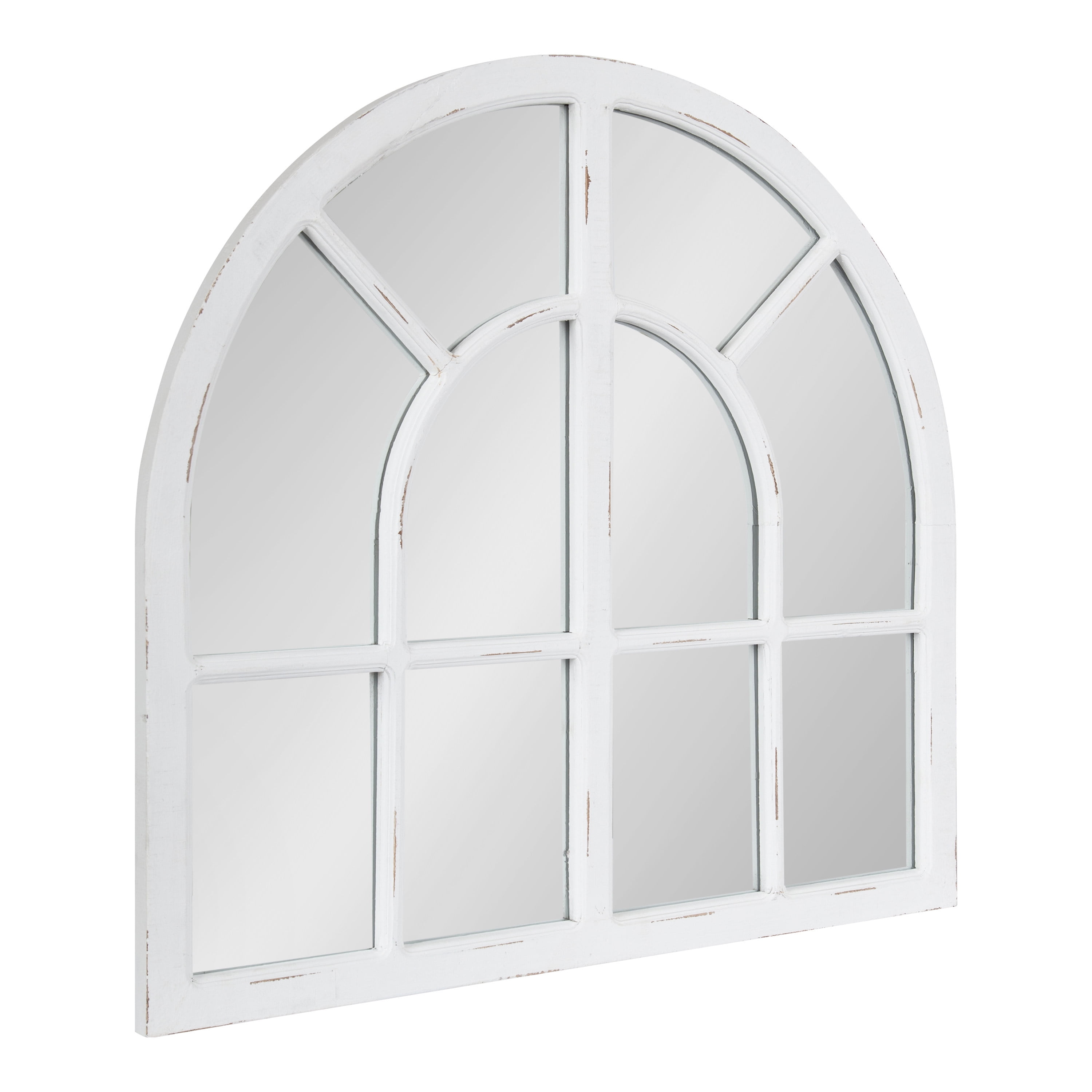 Kate and Laurel Boldmere Modern Farmhouse Wide Windowpane Arched Mirror ...