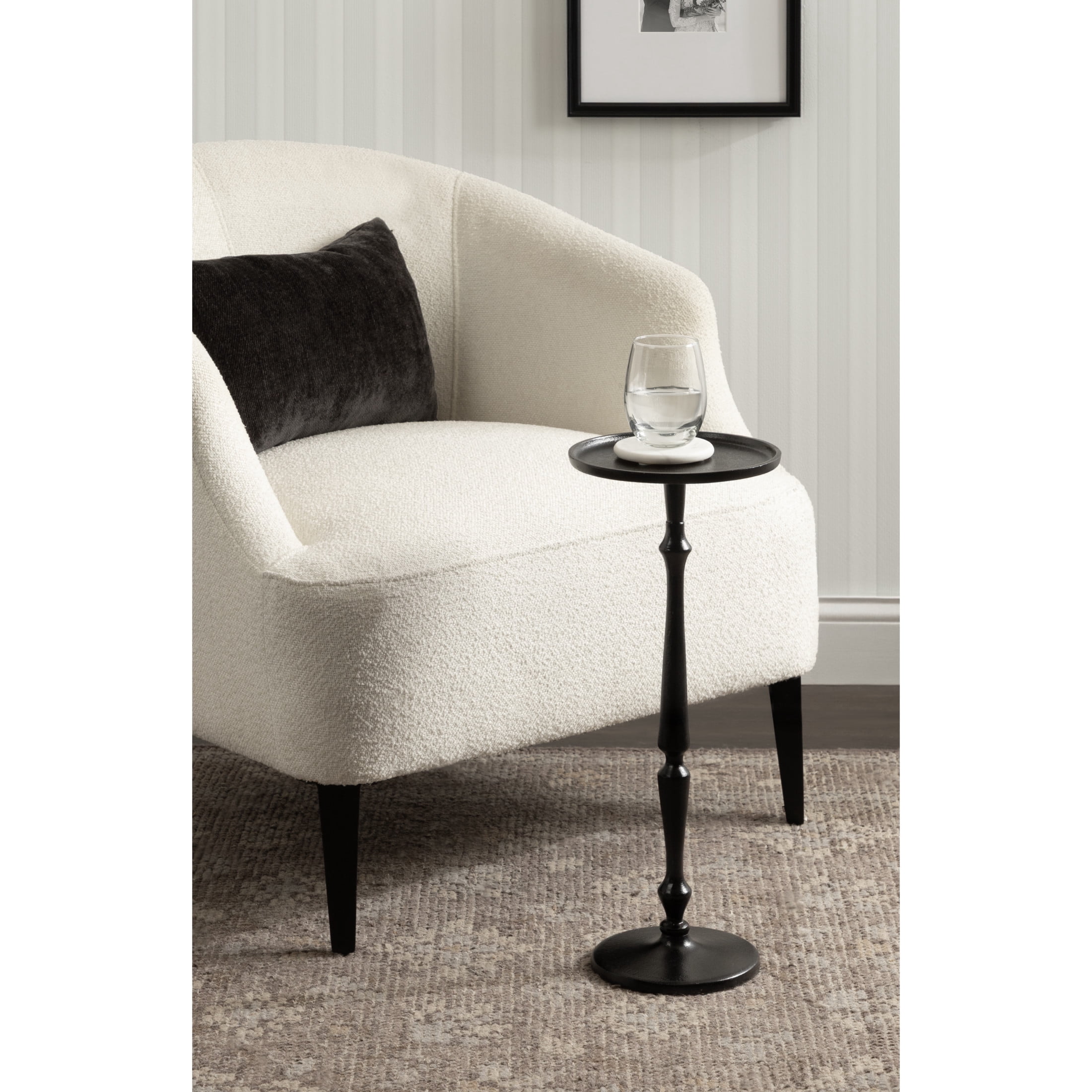 Kate and Laurel Carling Traditional Metal Round Drink Table, 9 x 9 x 22 ...