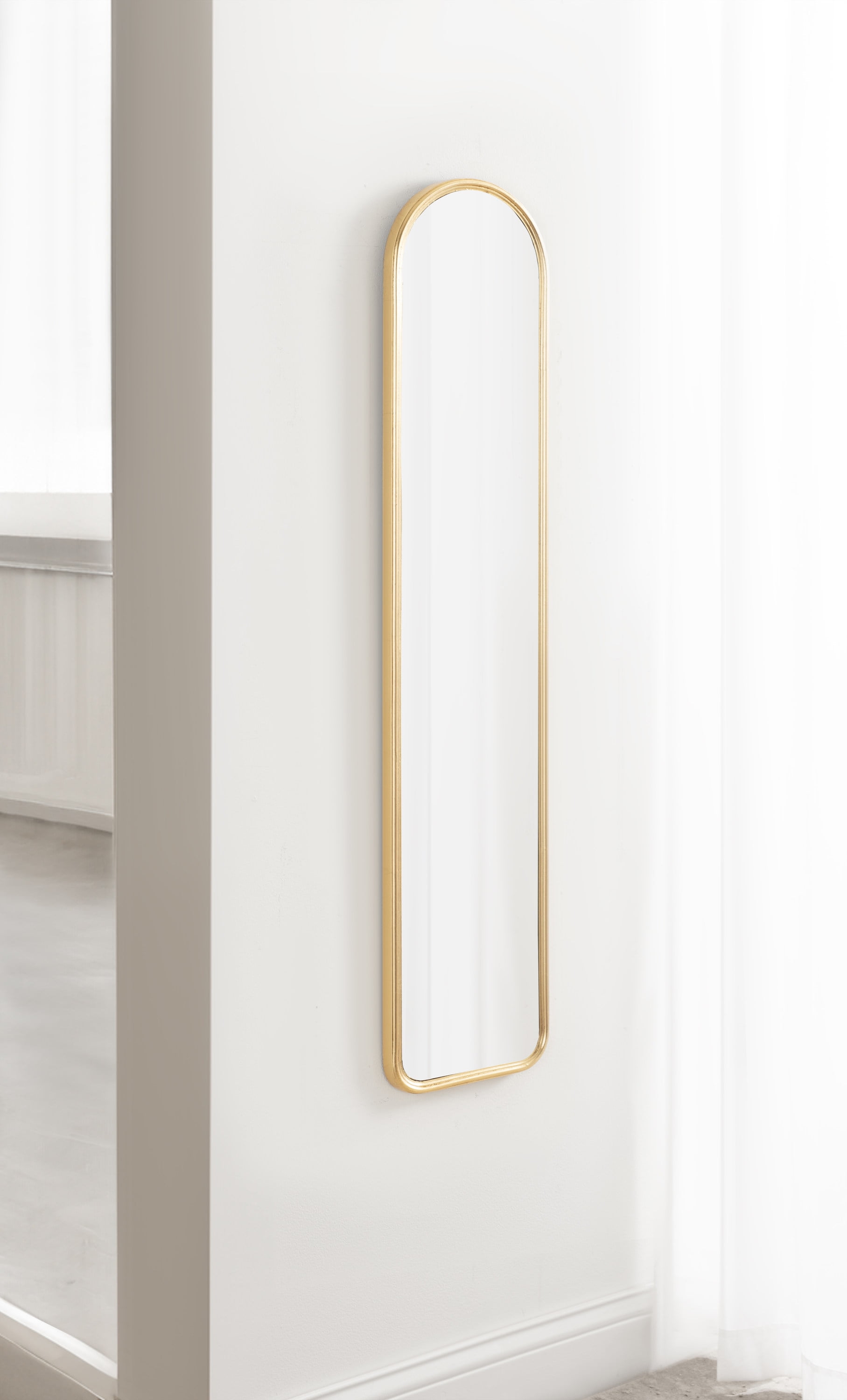 Kate and Laurel Caskill Slim Panel Wall Mirror, 8 x 38, Gold, Glam Tall ...