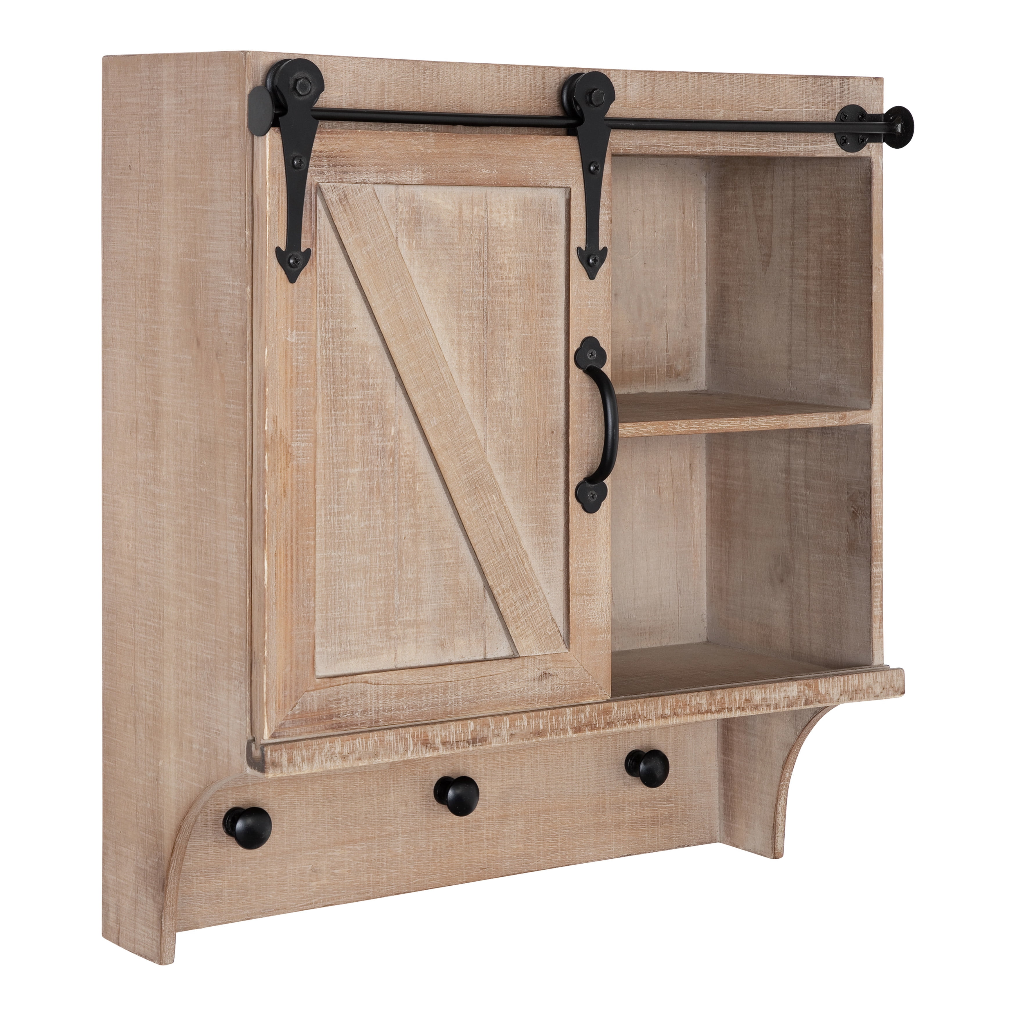 Kate and Laurel Cates Farmhouse Decorative Cabinet Wall Organizer with ...