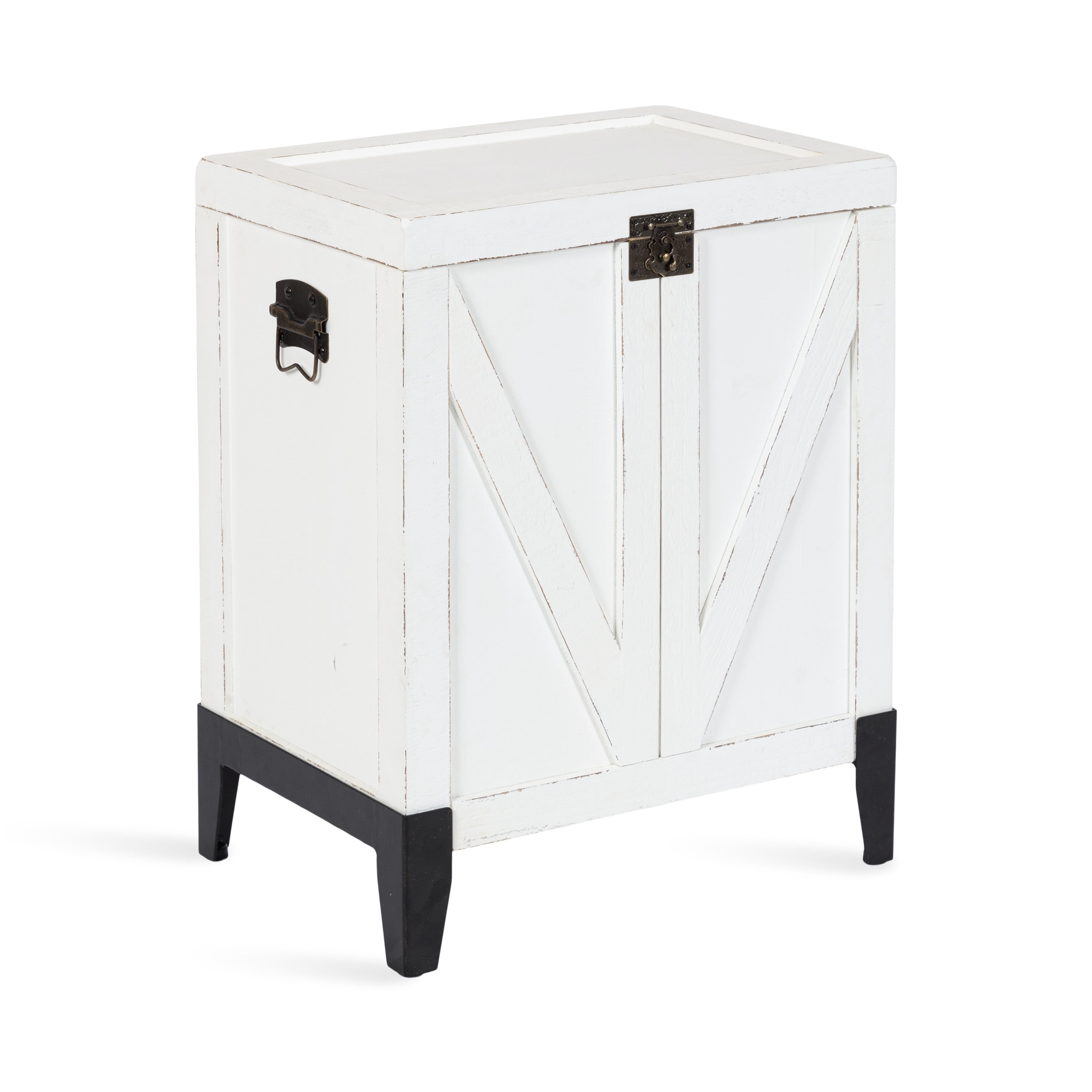 Kate and Laurel Cates Wooden Side Table with Trunk Storage, 21 x 27 x ...